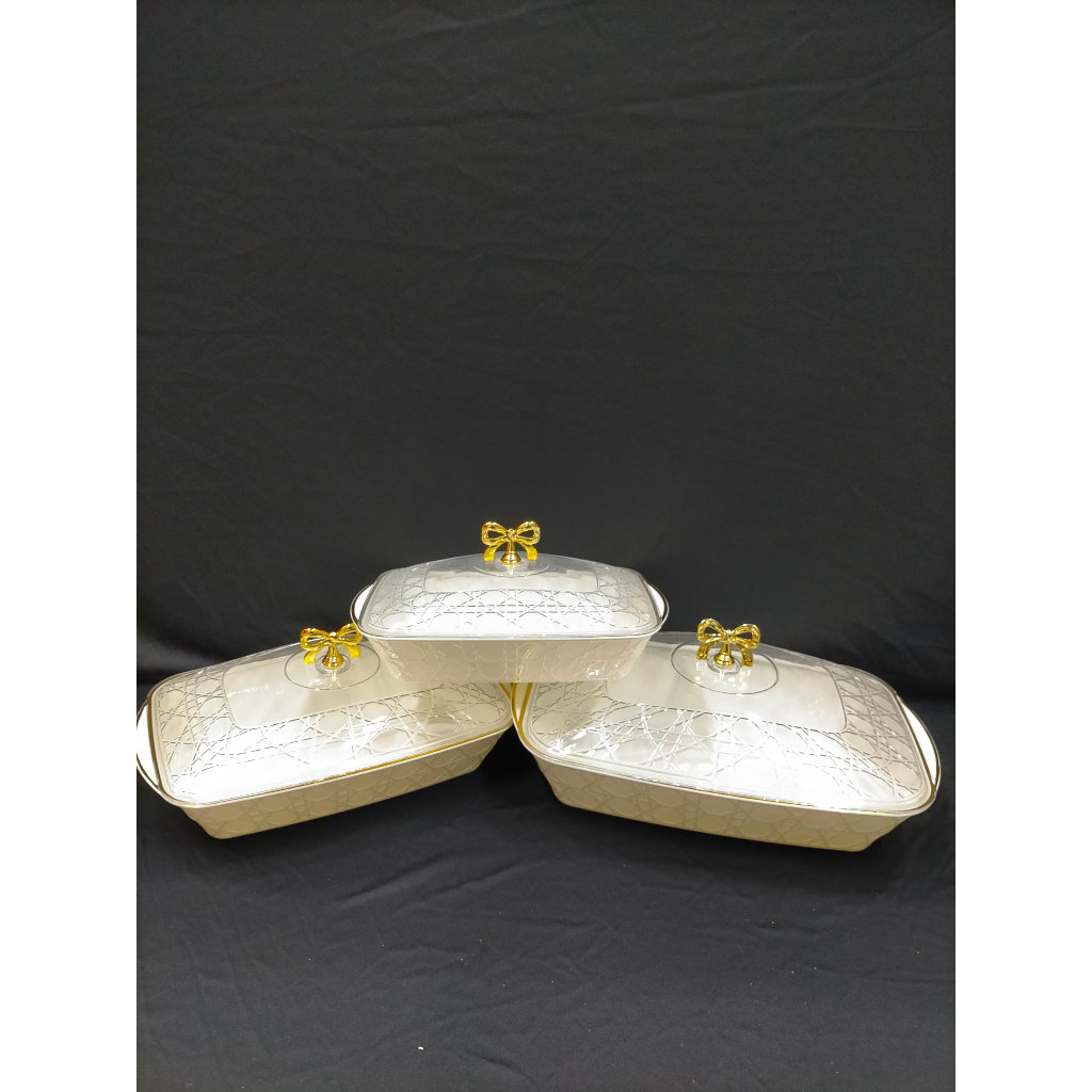 GV Party Serving Set handle gold Rectangular Buffet Set Food Pan Food ...