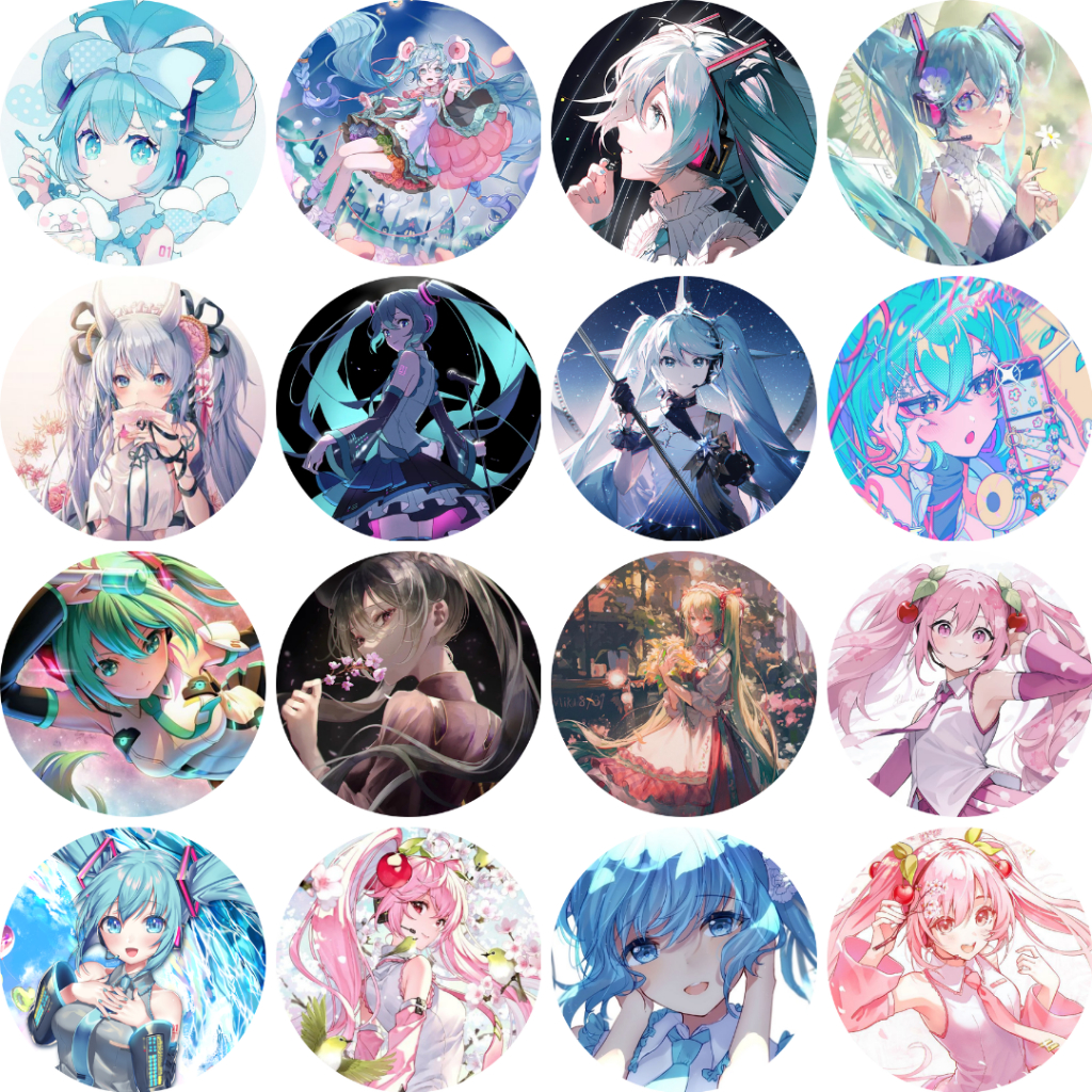 Vocaloid Hatsune Sakura Miku Part 2 Button Badge 58mm | Shopee Malaysia