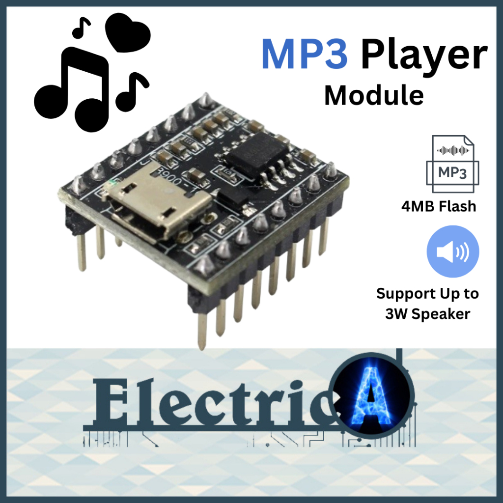 JQ8900 MP3 Sound Module Serial UART Control Voice Audio Player Module for Arduino DIY Projects ...