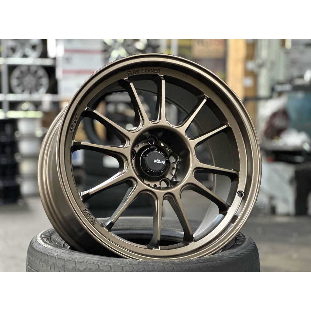 NEW 18X9.5J Konig Hypergram Rim (set of 4) Bronze 5X114.3 for Fairlady ...