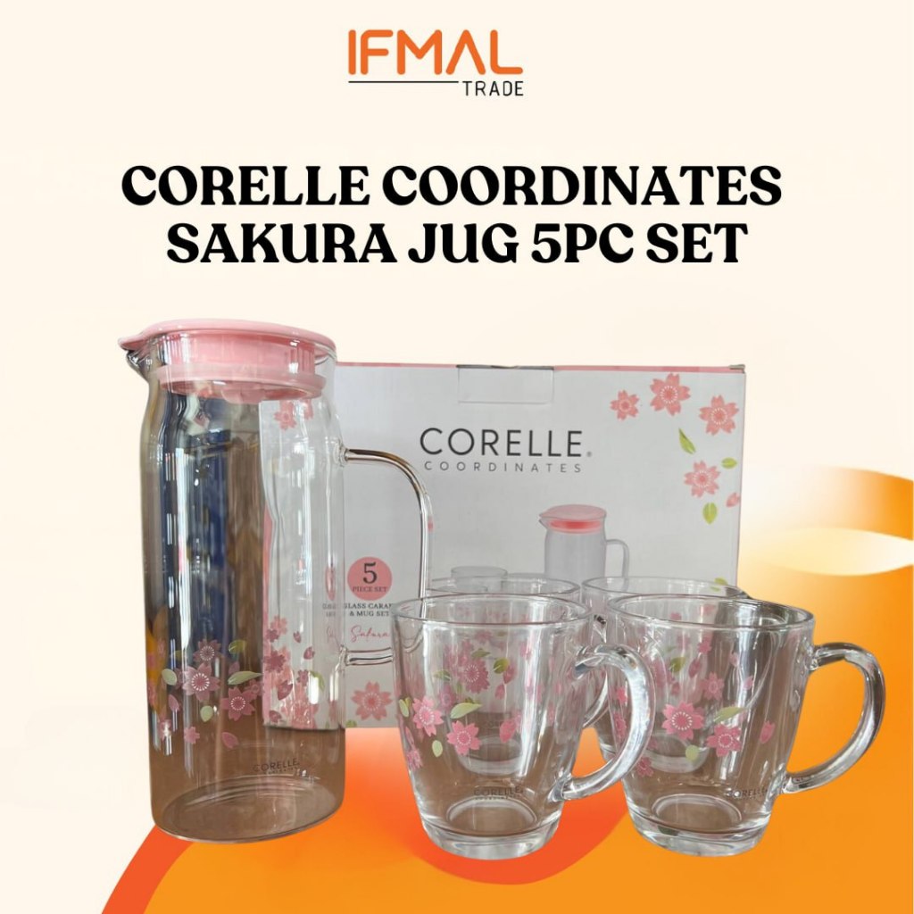 (Ready Stock!!) Corelle Coordinates Sakura Jug 5pc Set | Jug Serve Set ...