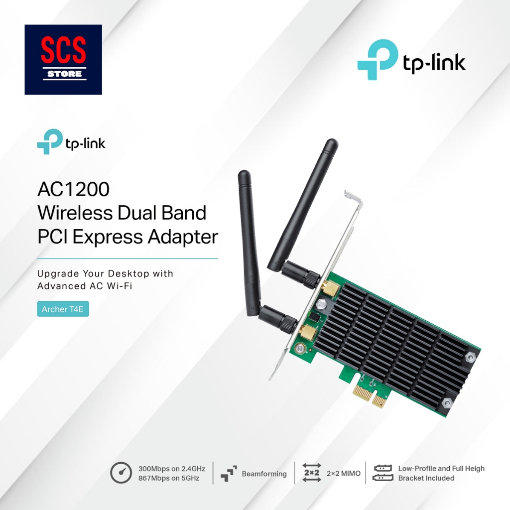 TP LINK Archer T4E AC1200 Wireless Dual Band PCI Express Adapter ...