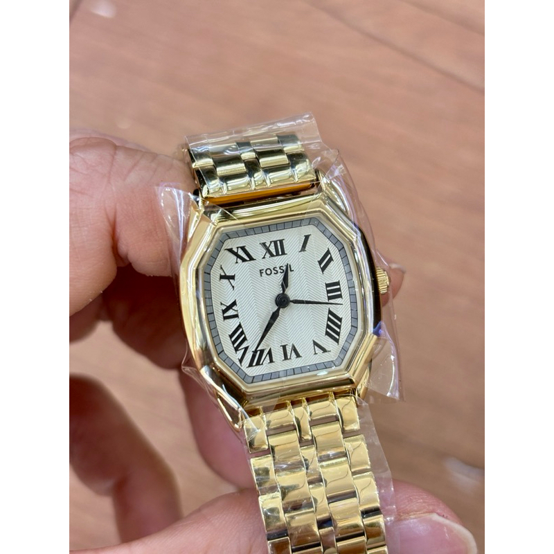 FOSSIL ES5361 Harlow Three-Hand Gold-Tone Stainless Steel Watch ...