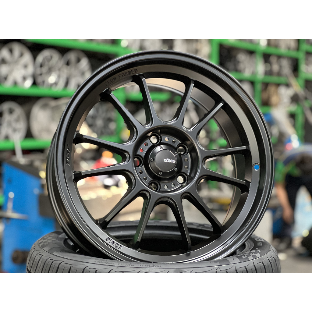 NEW 18X8.5J Konig Hypergram Rim (set of 4) Black 5X114.3 for Civic ...