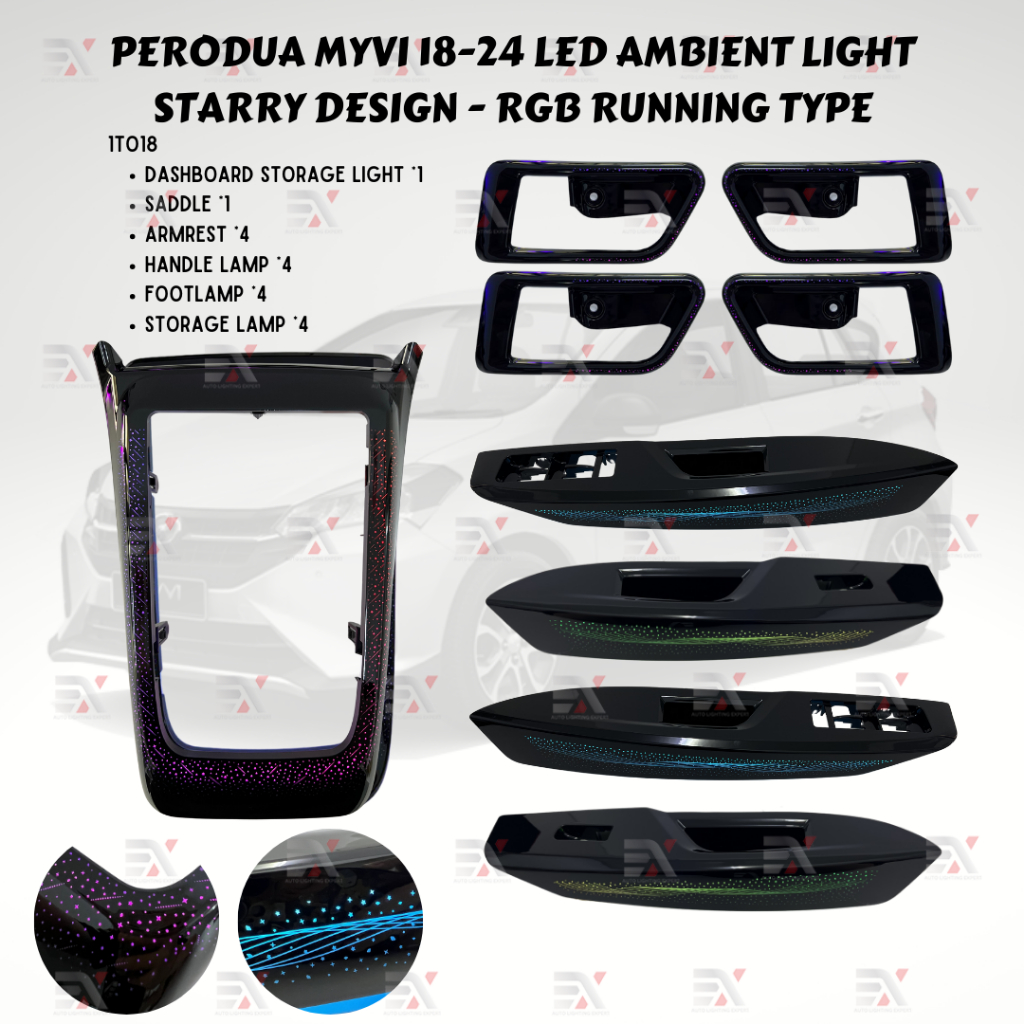 PERODUA MYVI 18-24 SPECIALIST LED AMBIENT LIGHT WITH FOOTLAMP - RGB ...