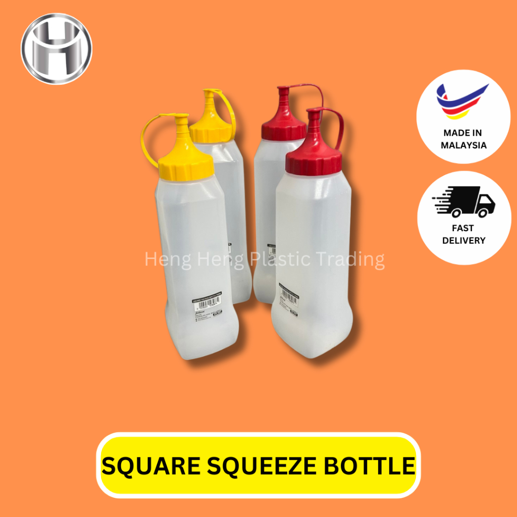 SQUARE FELTON SQUEEZE BOTTLE / BOTOL SOS SAUCE / BOTOL KICAP/ SAUCE ...