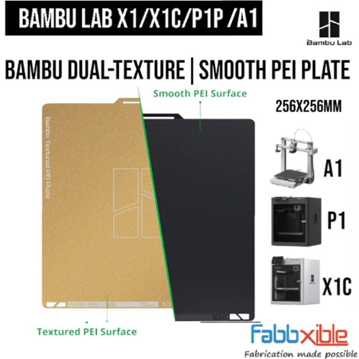 Bambu Lab Original Dual Side Textured and Smooth PEI Bed 256x256mm | Shopee Malaysia