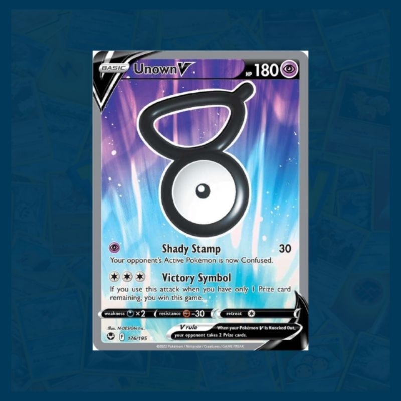 Unown V (176/195) Full Art | Silver Tempest | Pokemon TCG Card | Shopee Malaysia