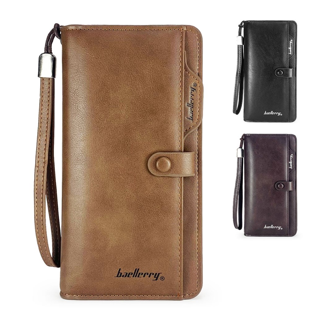 Wallet for Men PU Leather Long Wallet Man Dompet Lelaki Beg Duit Lelaki ...