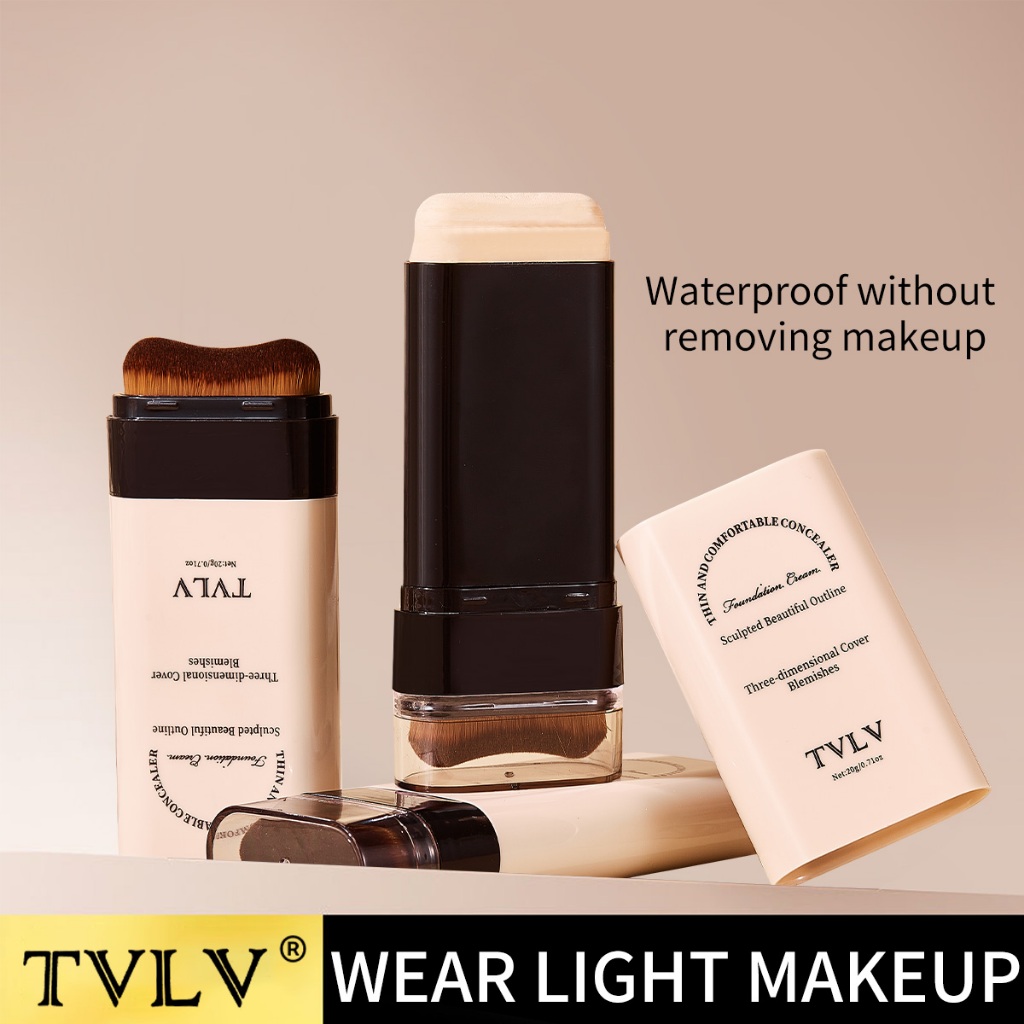 TVLV Eraser Foundation Make-up Stick 20g with Brush To Brighten Skin ...