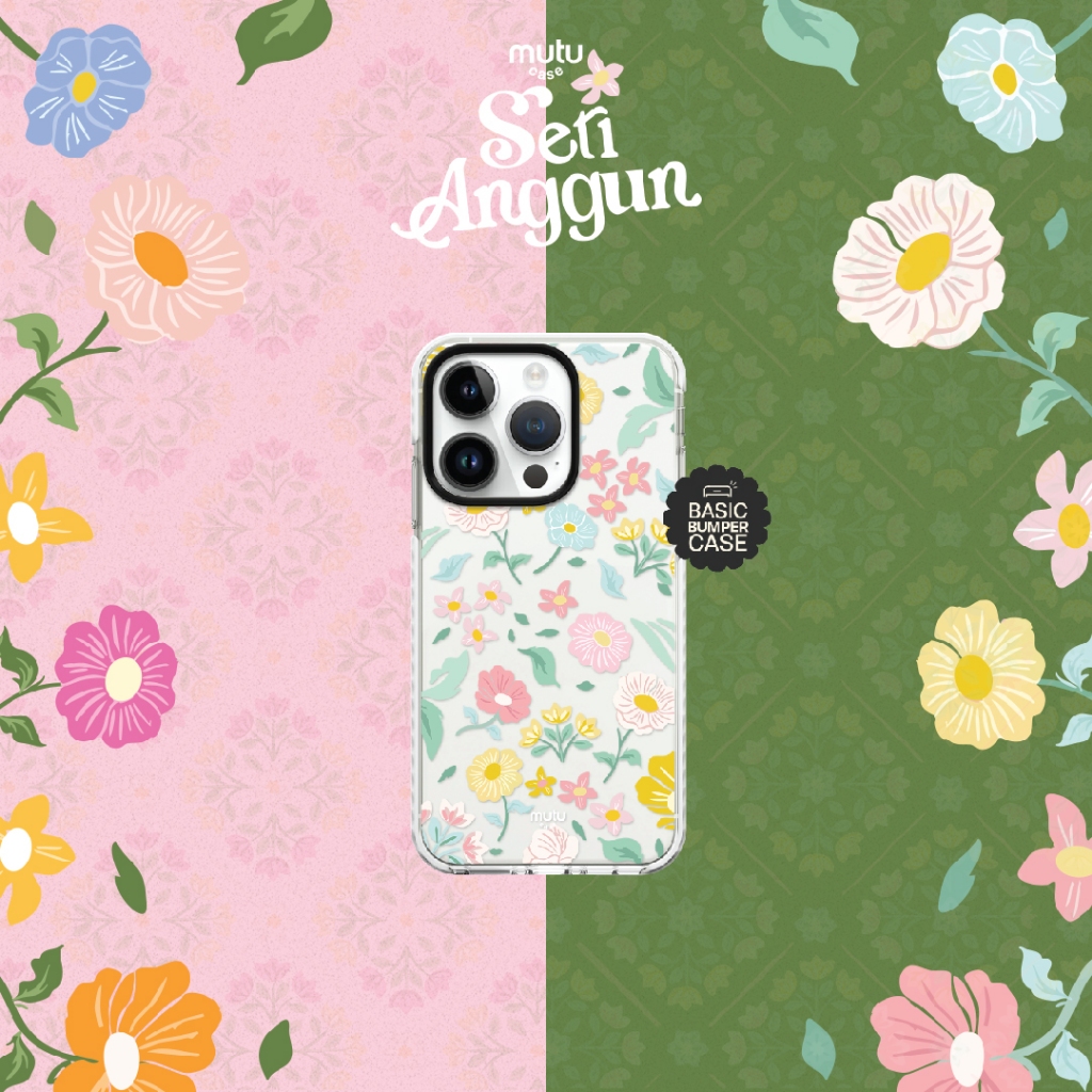 Kuntum in Pastel - Seri Anggun by Mutu Case (Powered by Basic Bumper) Compatible with iP17PROMAX ...