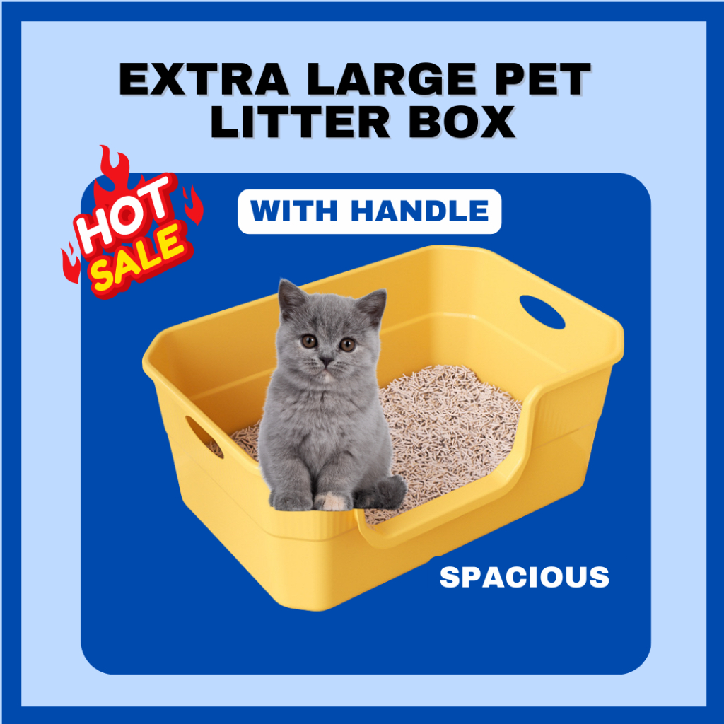 Extra Large Pet Litter Box Cat Litter Box Toilet Pet Box Tempat Berak ...