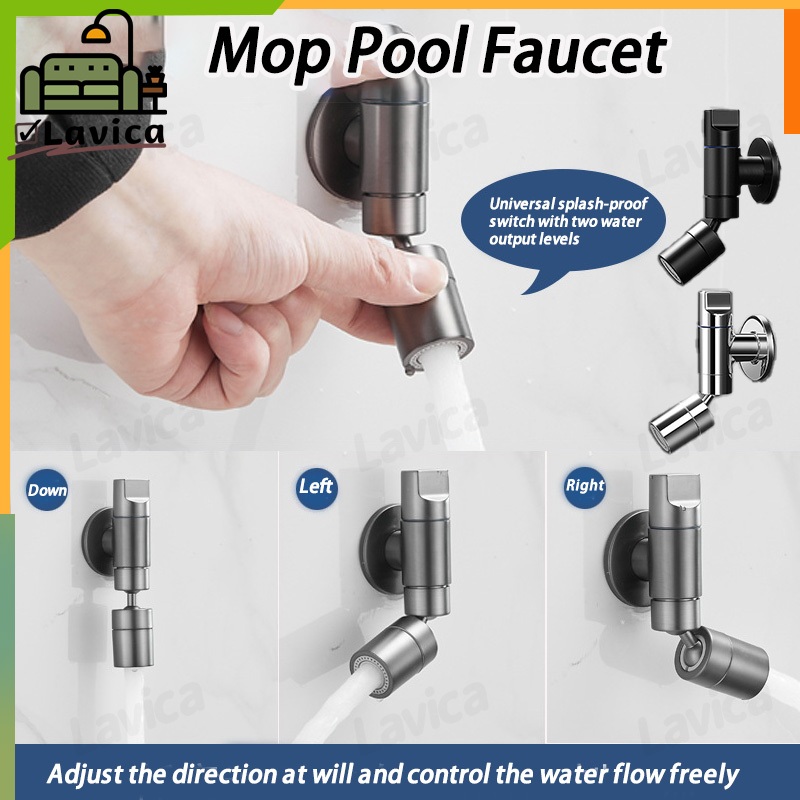 【MY】360° Rotating Mop Pool Faucet Balcony Mop Pool Faucet Washing ...