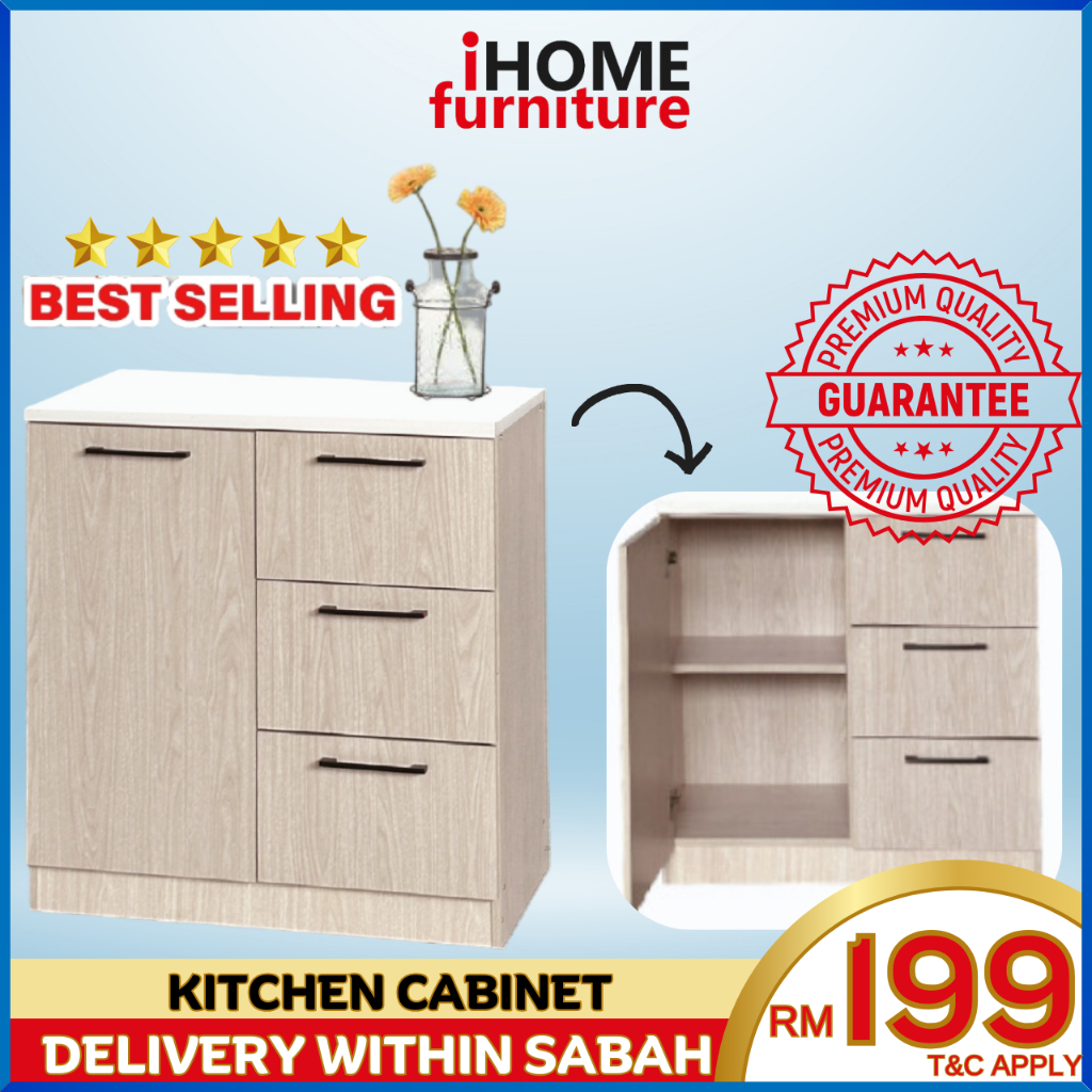 iHOME SABAH FURNITURE 🔥READY STOCK🔥Modern Kitchen Cabinets Base Unit ...