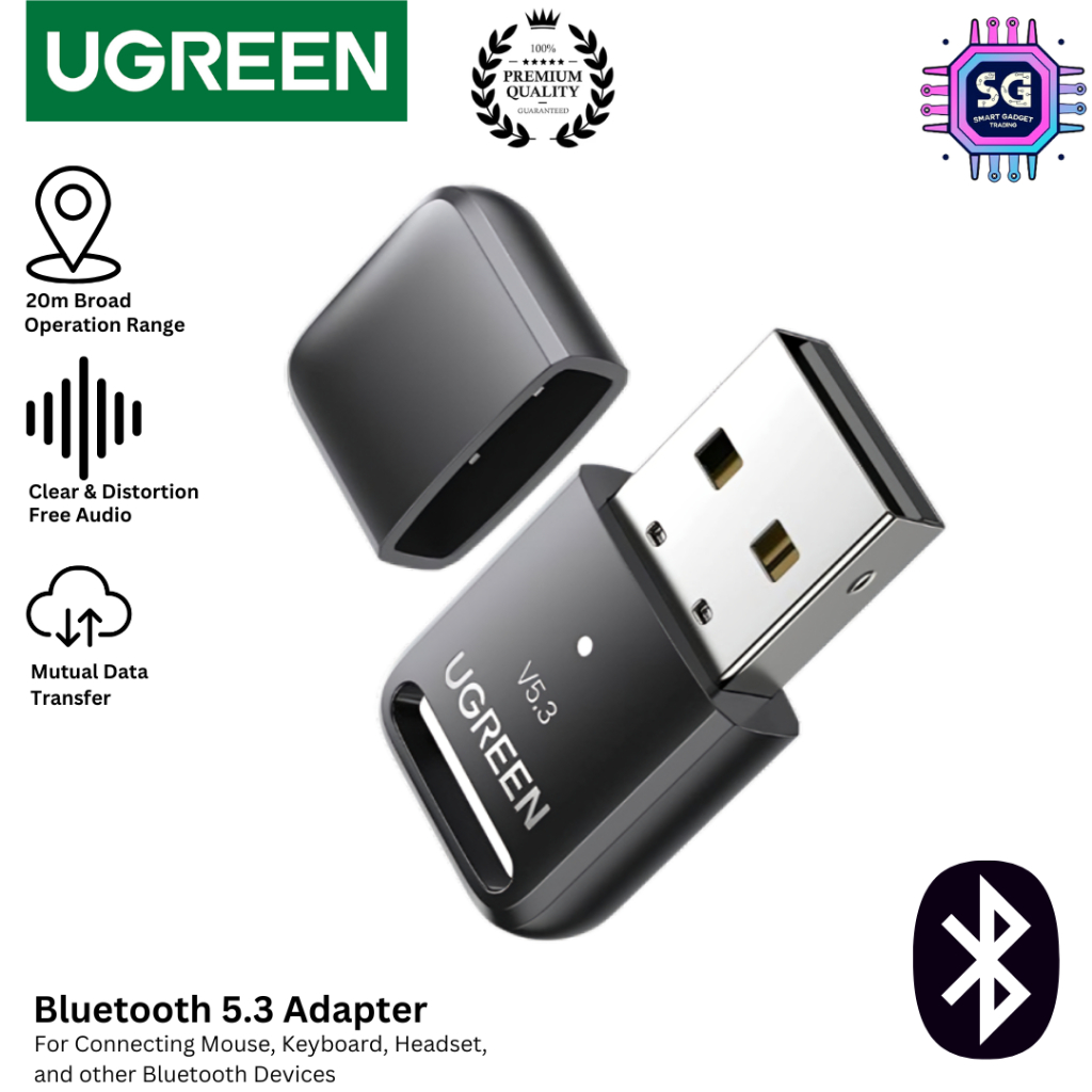 UGREEN Bluetooth Adapter for PC, 5.3 Bluetooth | Shopee Malaysia