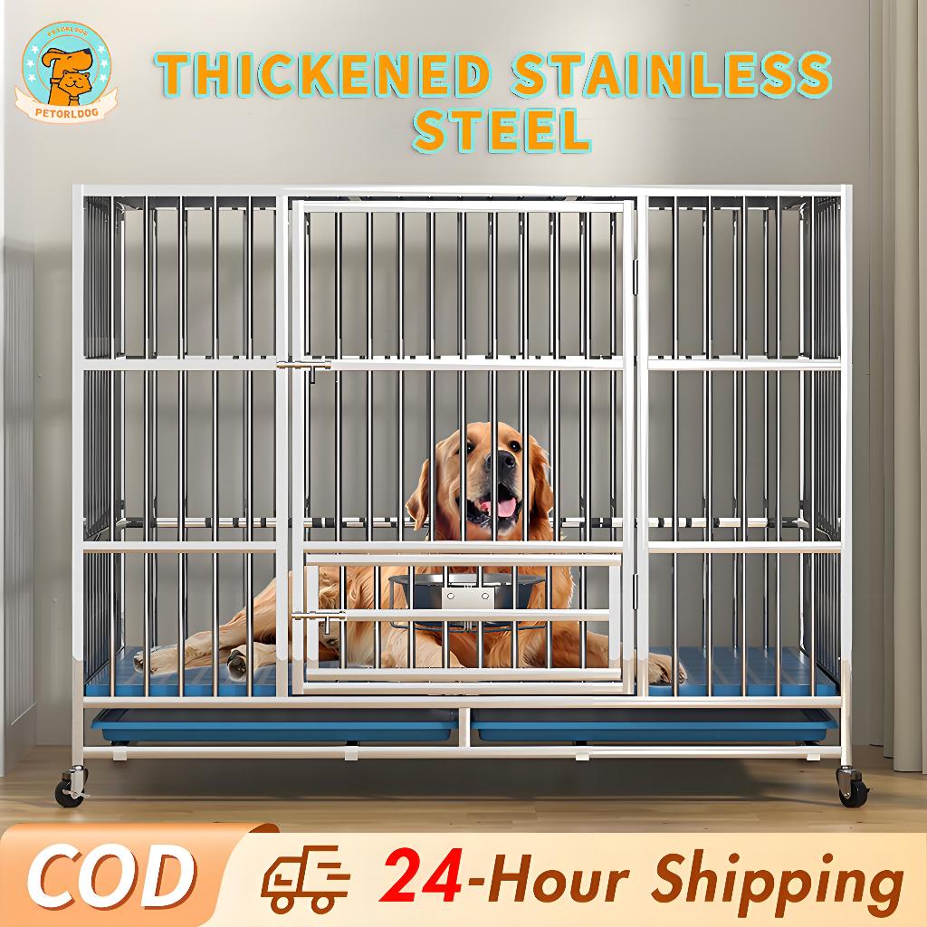 Stainless Steel Dog Cage Big Dog Cage Dog Crate Large Dog Oversized ...