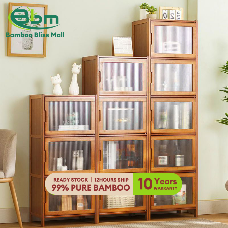 BBM Rak Dapur Bertutup Bamboo 5/6layers Kabinet Dapur Almari Dapur Kitchen Cabinet Dapur 厨房收纳 ...