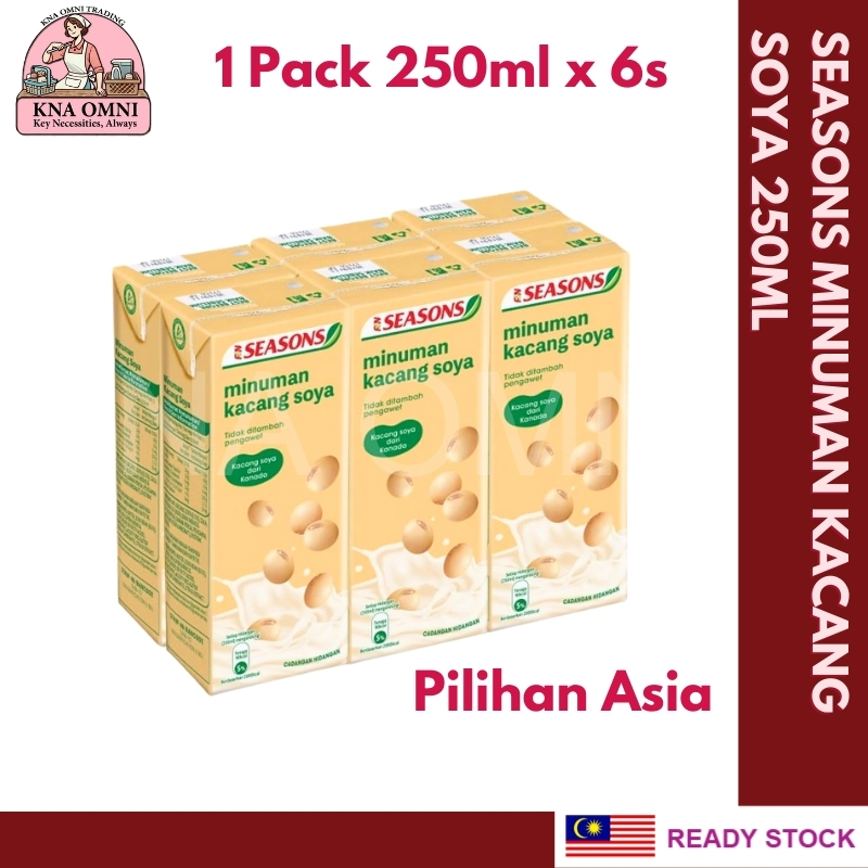 F&N Seasons Soya Bean Milk Packed Drink 250ml x 6s | Shopee Malaysia