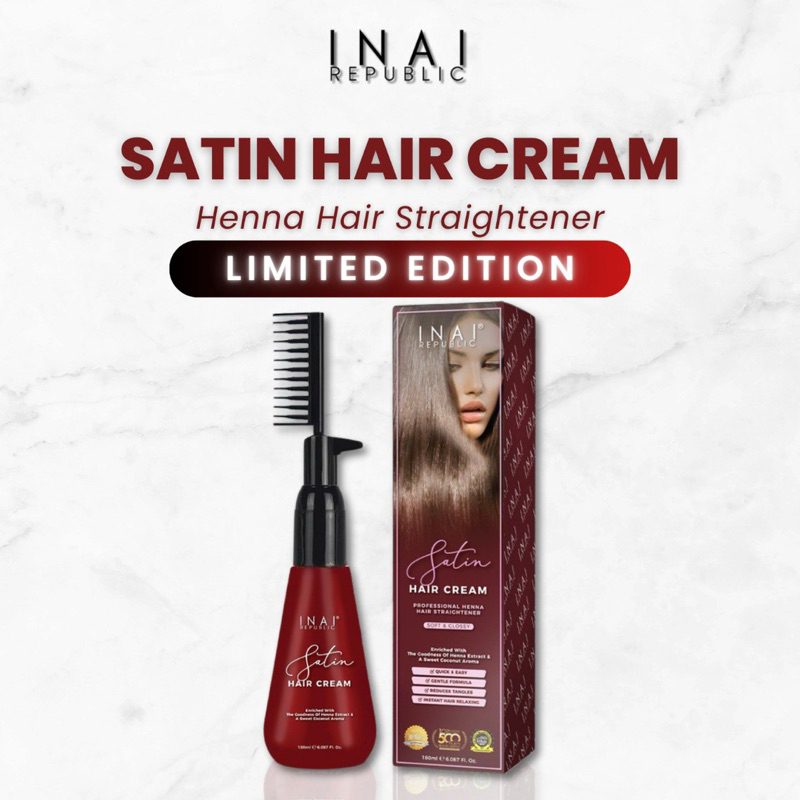 Satin Hair Cream Henna Hair Relaxer- Pelurus rambut dengan Ekstrak Inai ...