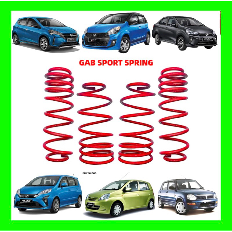 GAB SPORT SPRING PERODUA MYVI / ALZA / MYVI D20N / AXIA / BEZZA / VIVA ...