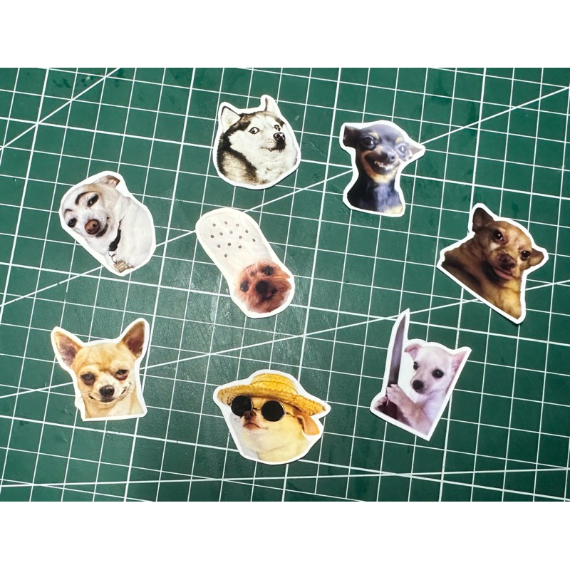Cat / Dog memes stickers set (8pcs) | Shopee Malaysia