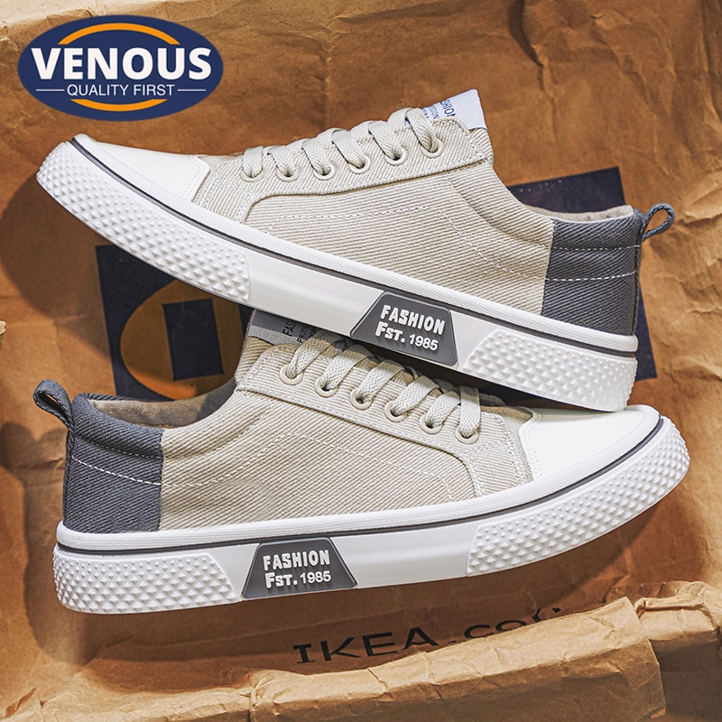 【Venous】2025 New Korean Canvas Shoes Men Kasut Lelaki Original Low Cut ...