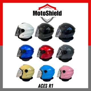 ACES R1 Open Face Helmet with Clear / Smoke Visor Sirim Approved JPJ ...