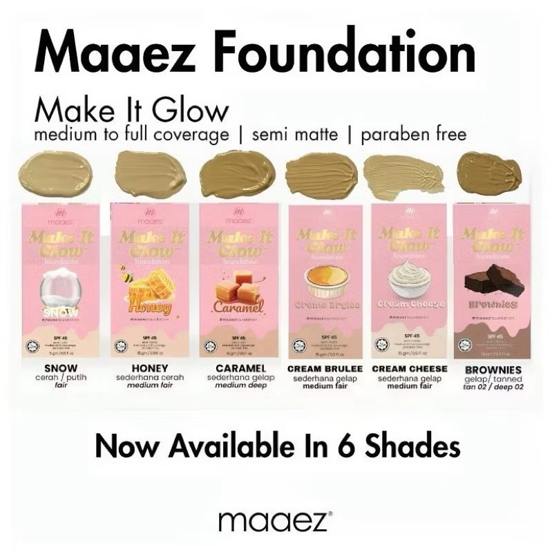MAAEZ FOUNDATION MAKE IT GLOW 15GM｜ORIGINAL HQ | Shopee Malaysia
