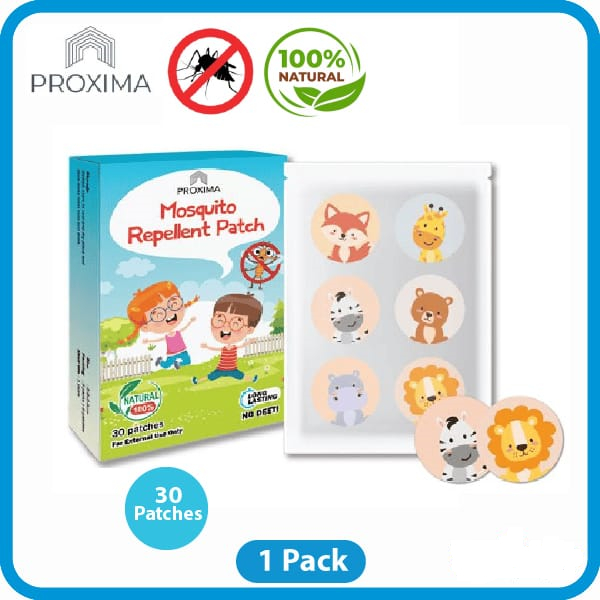 Proxima Mosquito Repellent Patch 100% Natural No Deet 1 pack (6 Patches ...
