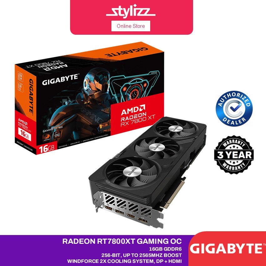 GIGABYTE AMD RADEON RX7800XT GAMING OC EDITION 16GB GDDR6 - WINDFORCE ...