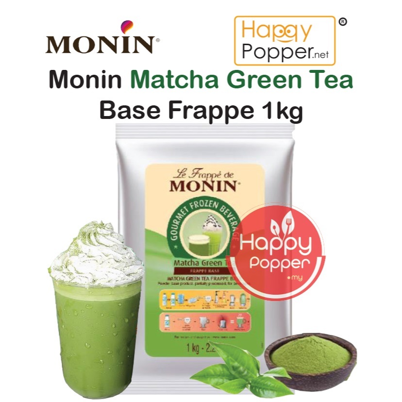 HAPPYPOPPER Monin Matcha Green Tea Frappe Base 1kg 1 kg Ice Smoothie ...