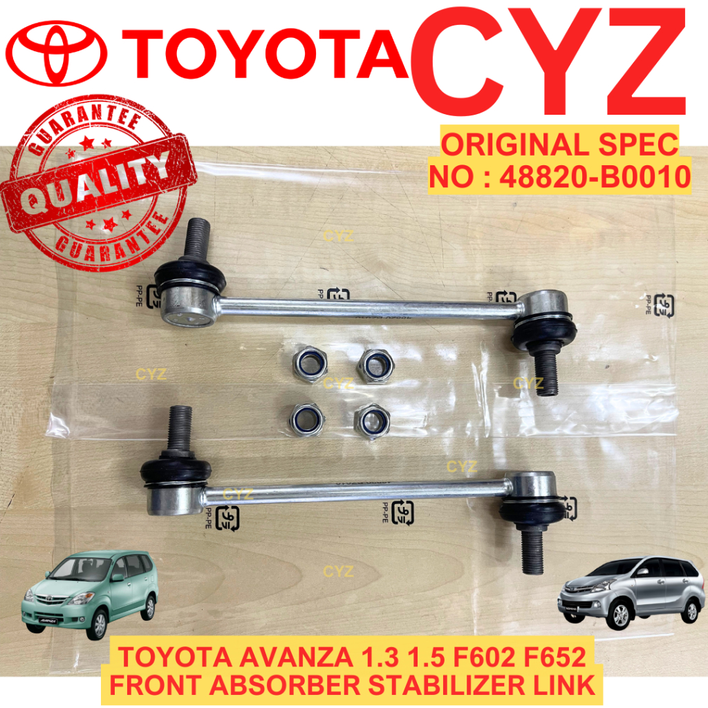 (1 PAIR) Front Absorber Link / Stabilizer Link TOYOTA AVANZA F601, 602, 651, 652(TOYOTA THAILAND ...