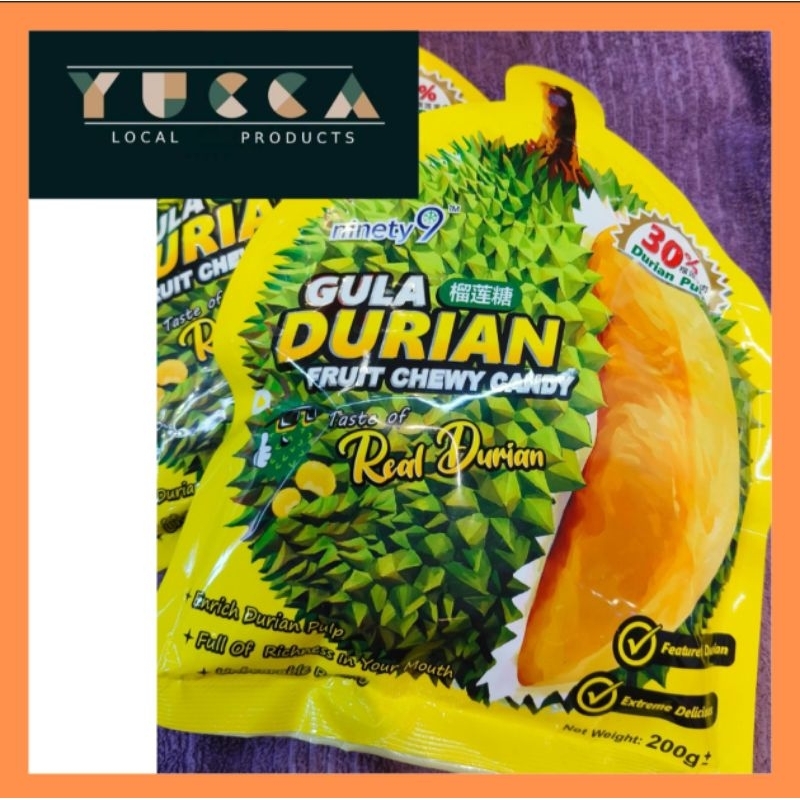 ninety9 gula durian fruity chewy durian candy 200g | Shopee Malaysia
