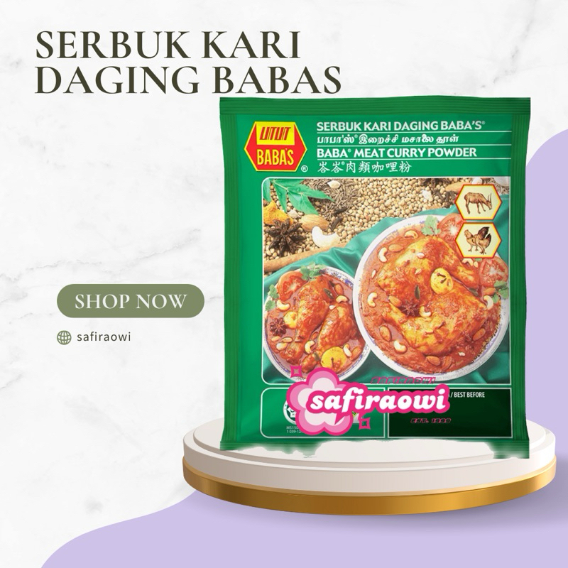 🔥Ready Stock 🔥 Rempah pack Cap BABAS 250 GRAM Kari daging/ayam , Rempah ...