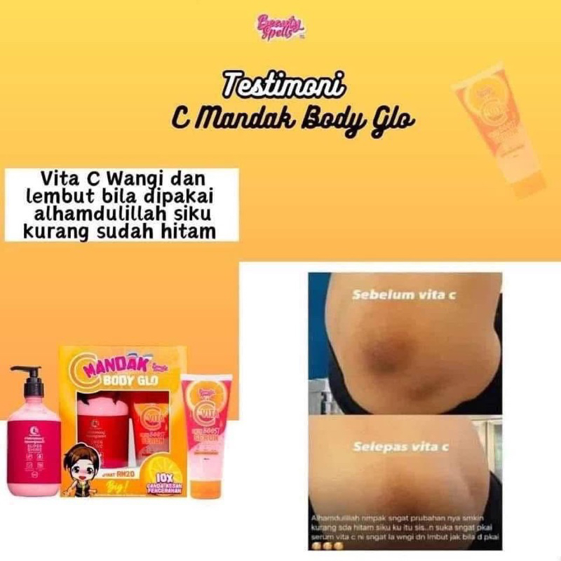 MANDAK BODY GLO BIG Beautyspells | Shopee Malaysia