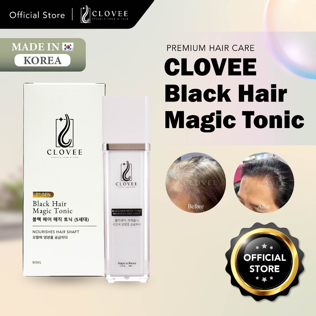 (Official) CLOVEE Black Hair Magic Tonic 80ml | Shopee Malaysia