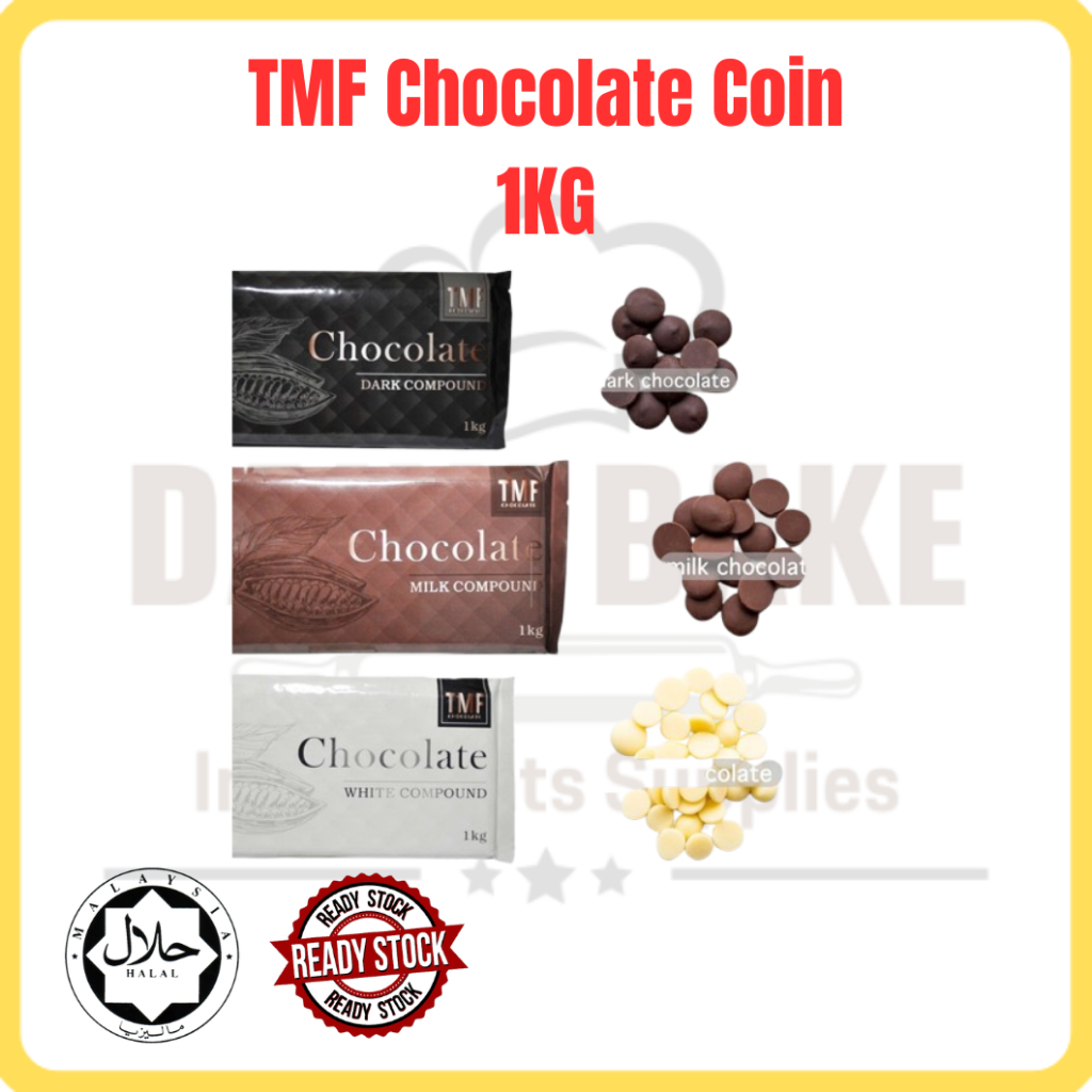 TMF Chocolate Compound Coin/Dark Chocolate/Coklat Gelap/黑巧克力/White ...