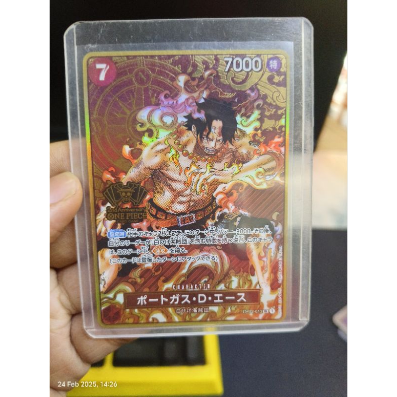 (Ori)One Piece Card Game 2nd Anniversary OP02-013 Portgas D Ace ...