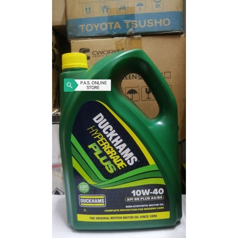 DUCKHAMS HYPERGRADE PLUS 10W-40 SN PLUS A3/B4 ENGINE OIL 4L | Shopee ...