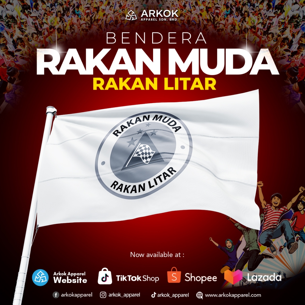 Bendera Rakan Muda Litar | Best Quality | Shopee Malaysia
