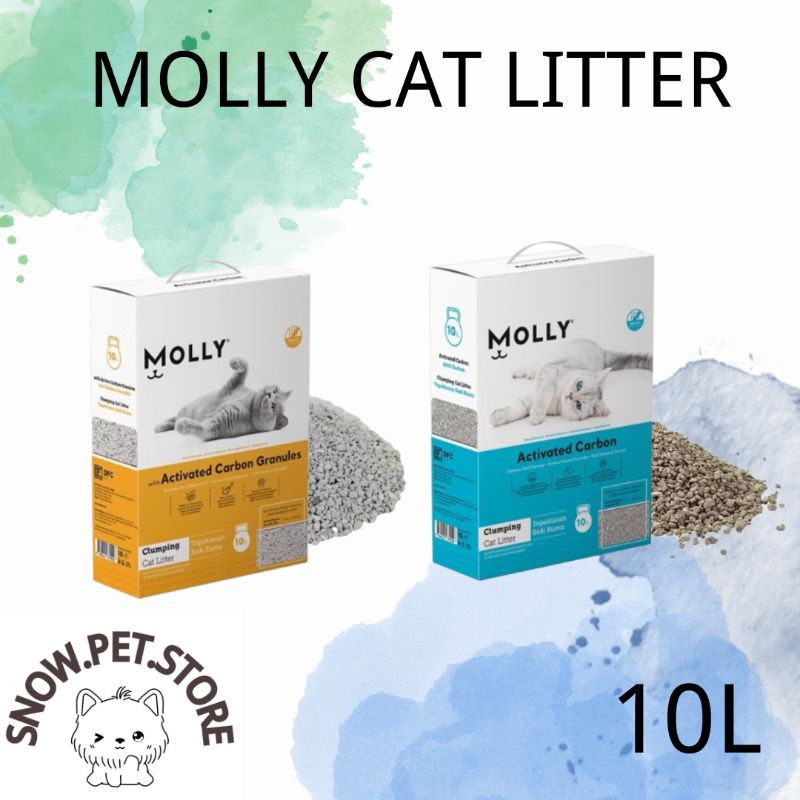 MOLLY CAT LITTER 10L(ACTIVATED CARBON GRANULES/ACTIVATED CARBON NATURAL ...