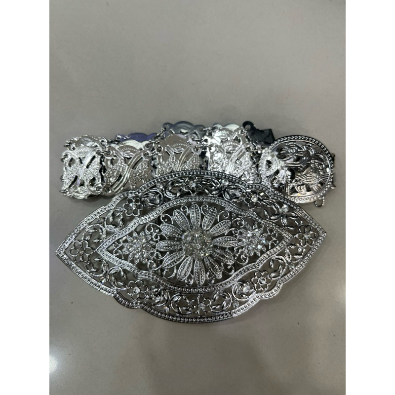 tradisional tali pinggang +peding set Besi/silver | Shopee Malaysia