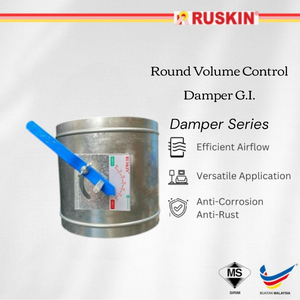 Round Volume Control Damper G.I. - Adjustable Airflow Control | Shopee ...