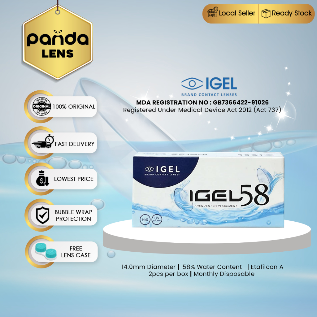 IGEL Omega 58 Monthly Clear Contact Lenses (2pcs) | Shopee Malaysia