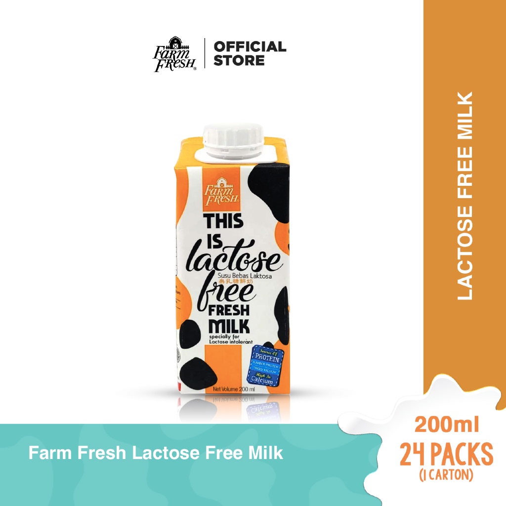 Farm Fresh UHT Lactose Free Milk 200ml x 24 Packs | Shopee Malaysia