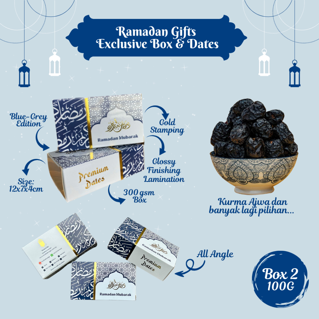 Gift Box Ramadhan 100 G : Premium Dates | Kurma Ajwa Safawi Mariami ...