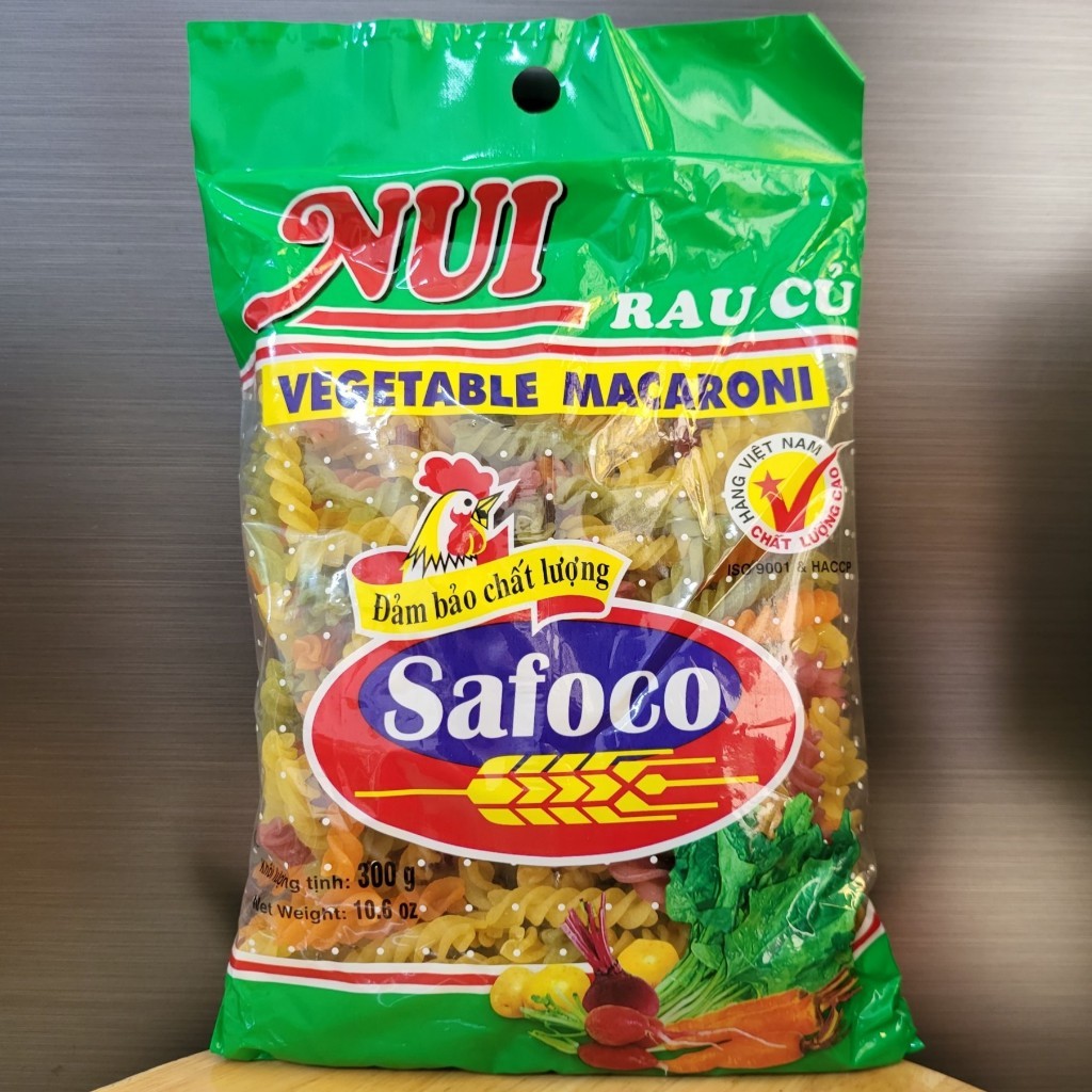 [ MADE IN VIETNAM ] SAFOCO Vegetable Macaroni/ Nui Rau Cu ( 300g ) 斋通心粉 ...