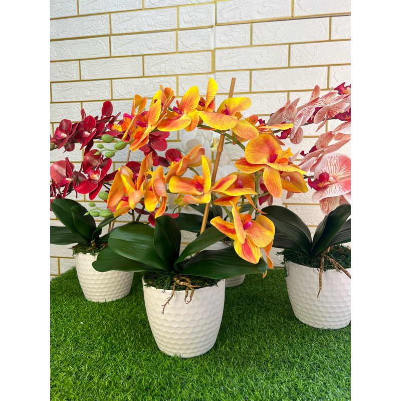Bunga orchid latex siap gubahan deco rumah hari raya | Shopee Malaysia