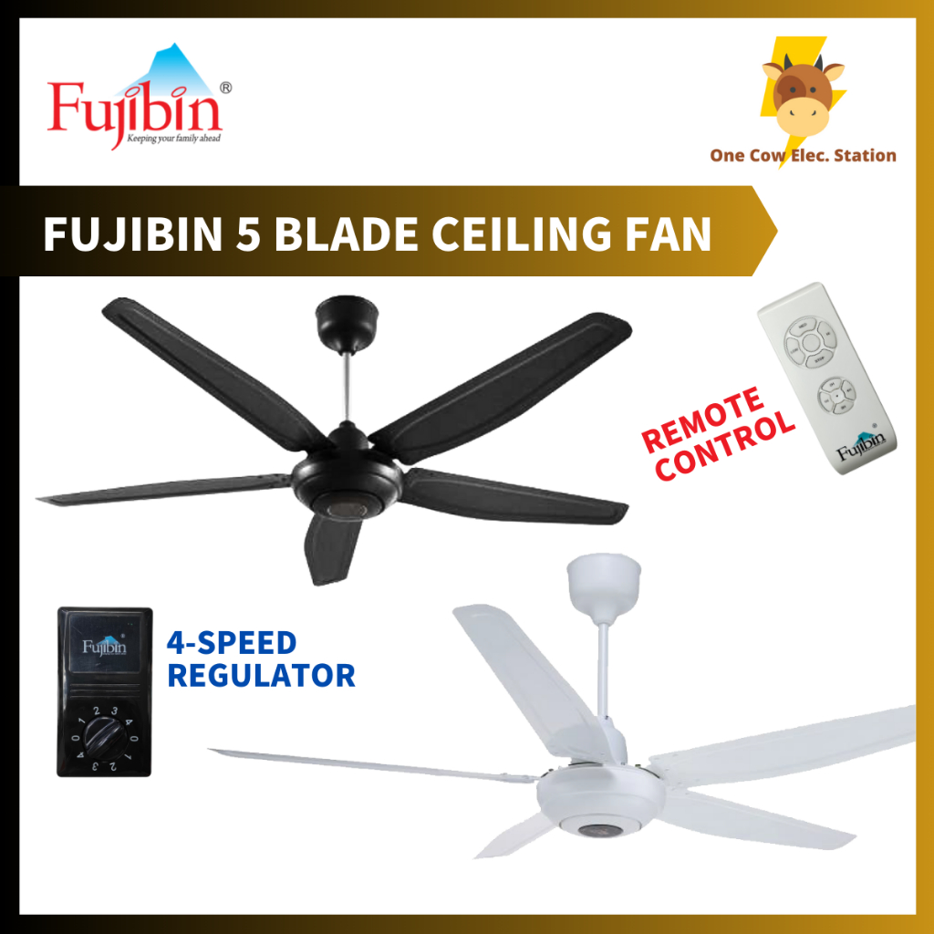 *ONE YEAR WARRANTY* FUJIBIN 60" 5 BLADES CEILING FAN (REGULATOR ...