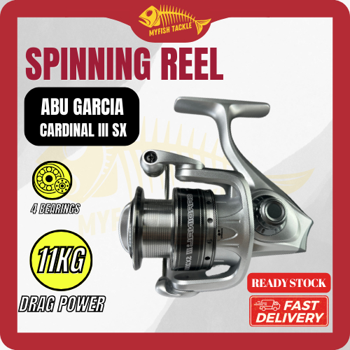 ABU GARCIA CARDINAL 3 III SX Fishing Reel Free Extra Spool 2000 2500H 3000H 4000H 5000 | Shopee ...